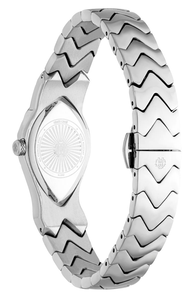 Roberto Cavalli Snake Textured Crystal Quartz Bracelet Watch, 22mm x 48 ...