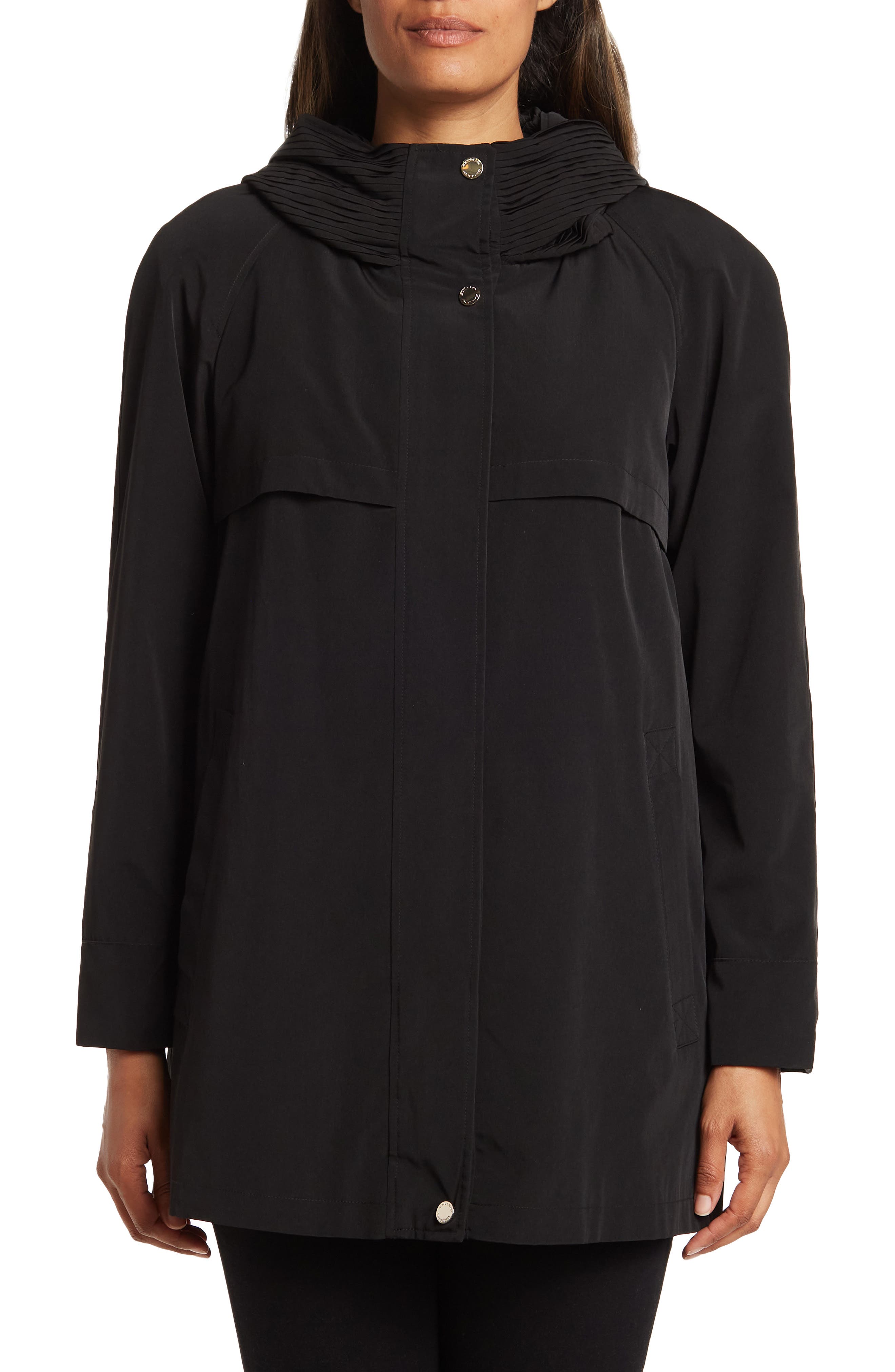 Gallery Pleat Hooded Raincoat | Nordstromrack