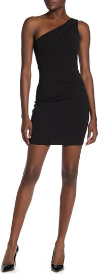 Jump Apparel One Shoulder Scuba Crepe Mini Dress | Nordstromrack