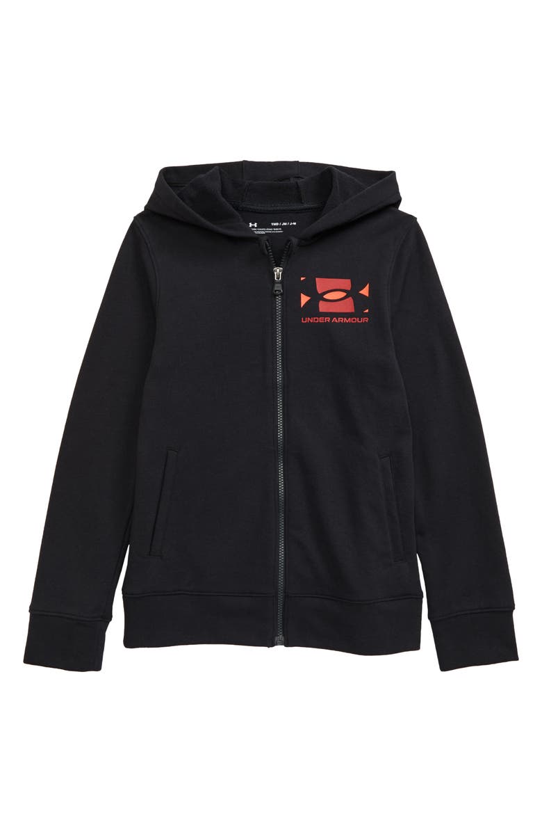 Under Armour Kids' Rival Logo Graphic Zip Hoodie | Nordstromrack