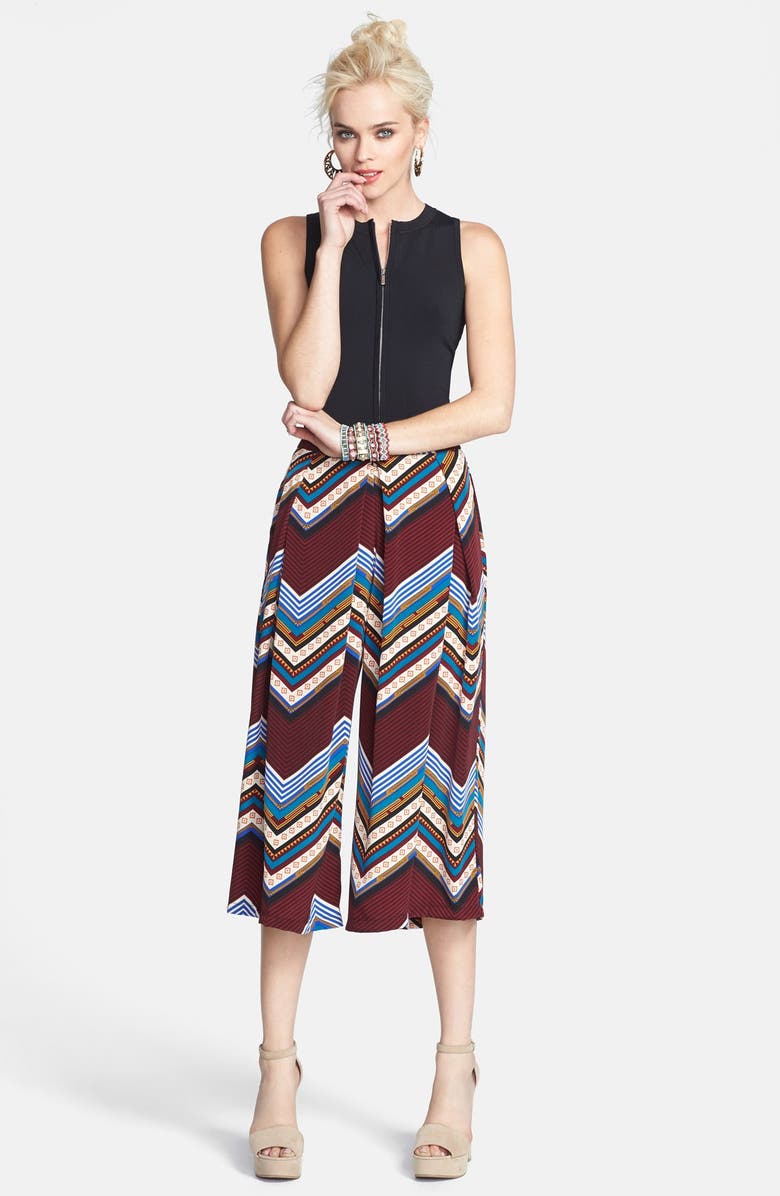 ASTR the Label ASTR Print Pleat Front Gaucho Pants | Nordstrom