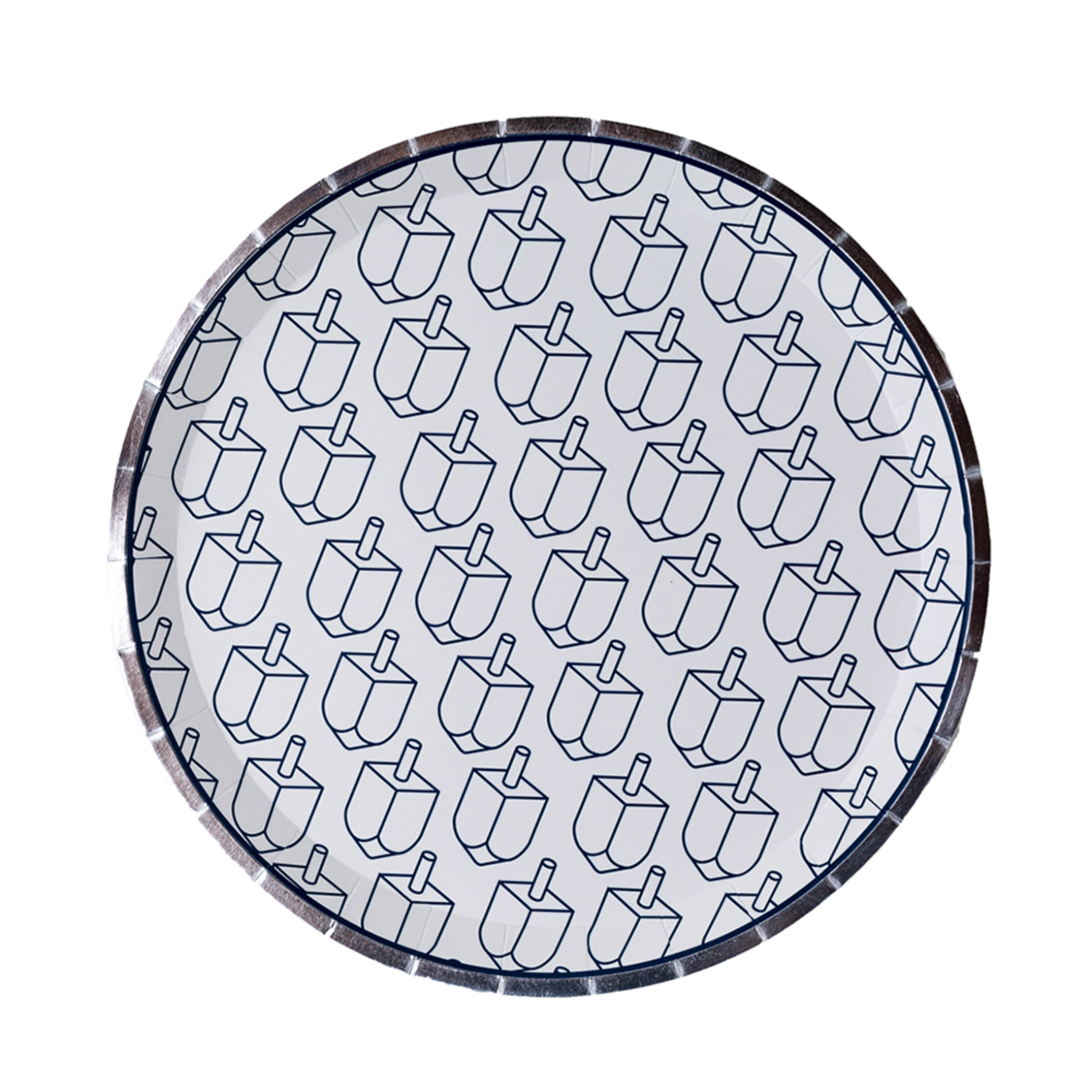 Jollity & Co. Hanukkah Dreidel Print Dinner Plates | Nordstrom