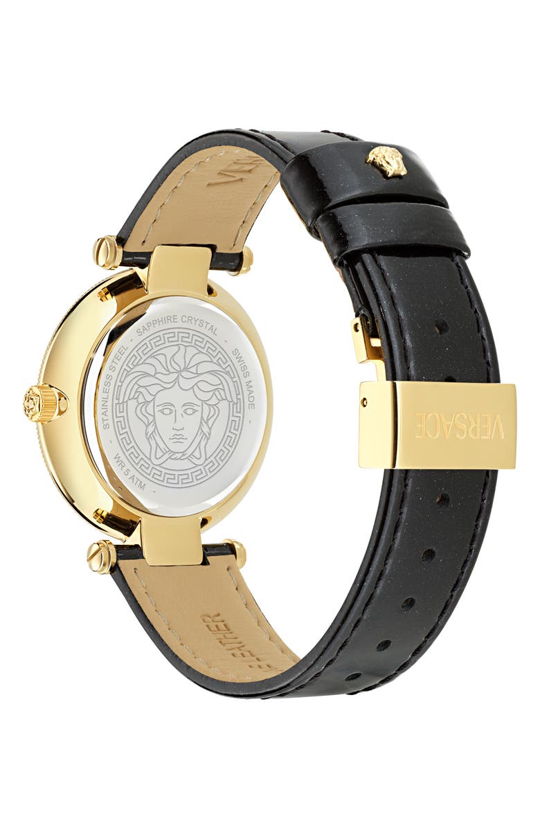 Versace Reve Leather Strap Watch, 35mm | Nordstrom