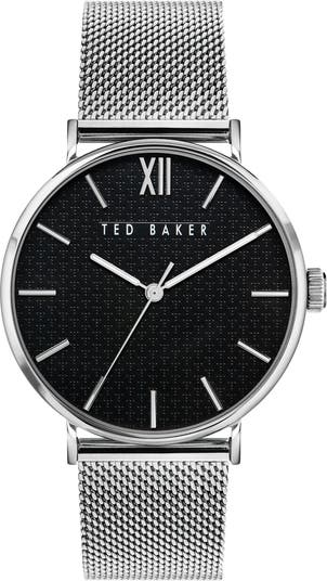 Ted Baker Phylipa Gents Mesh Strap Watch, 43mm | Nordstrom