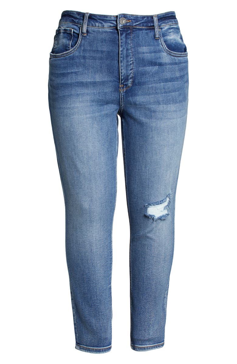 KUT from the Kloth Naomi Fab Ab Ripped High Waist Slim Straight Leg ...