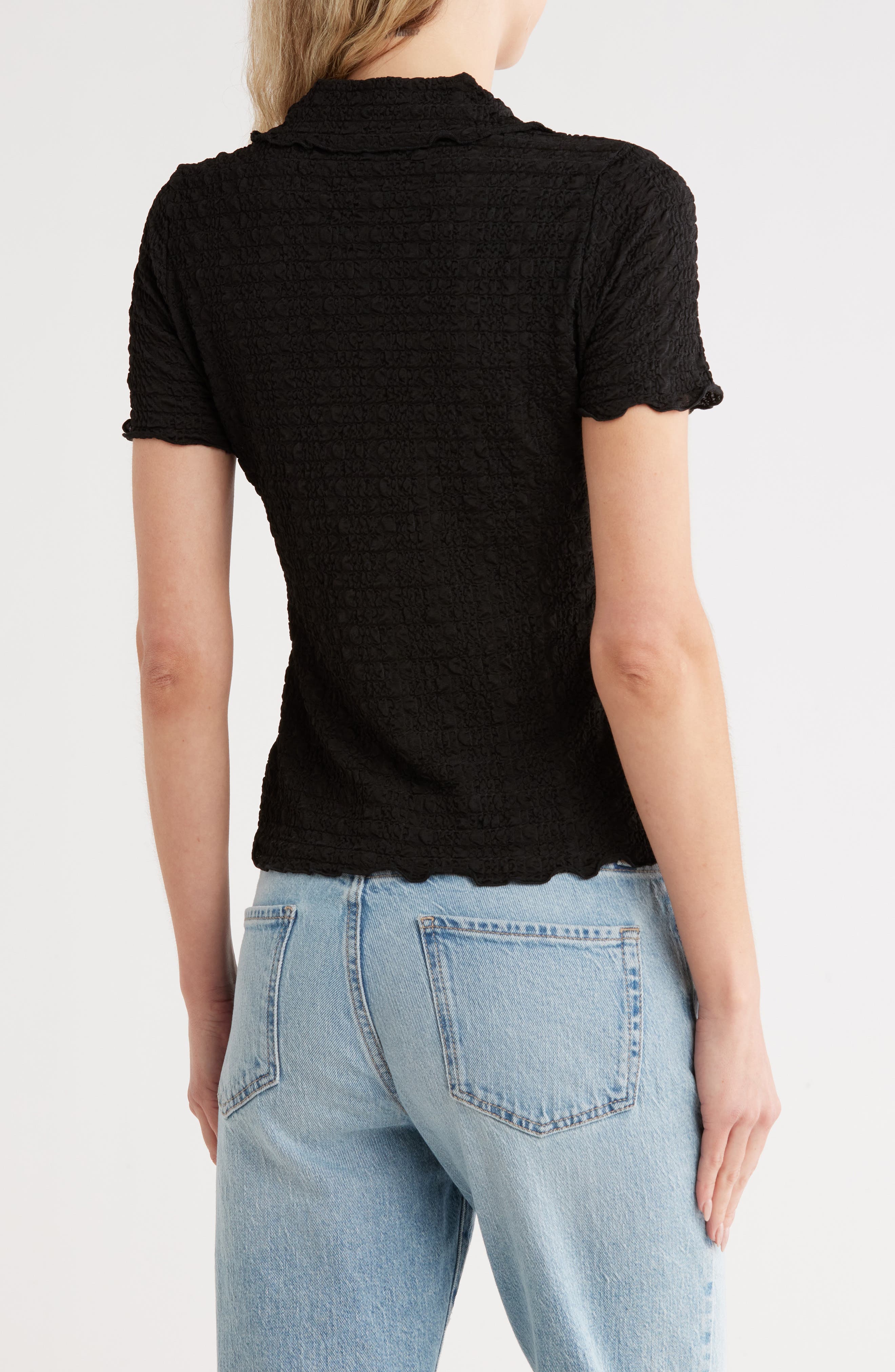 JASON WU Smocked Short Sleeve Button-Up Shirt | Nordstromrack