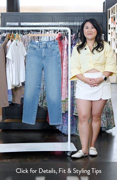 Good American Good Legs Soft-Tech High Waist Ankle Straight Leg Jeans ...
