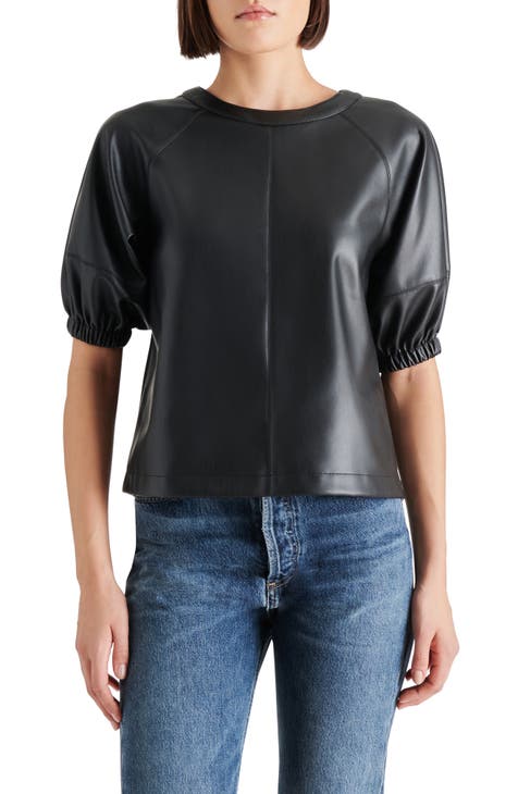 Women's Faux Leather Tops | Nordstrom