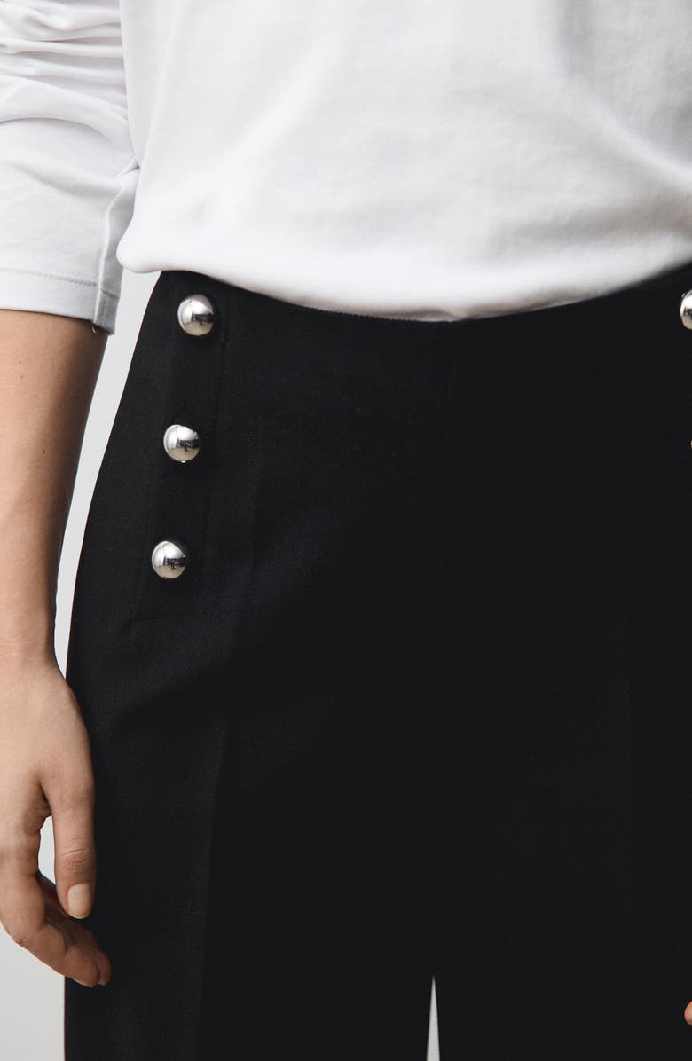 MANGO Button Wide Leg Pants | Nordstromrack
