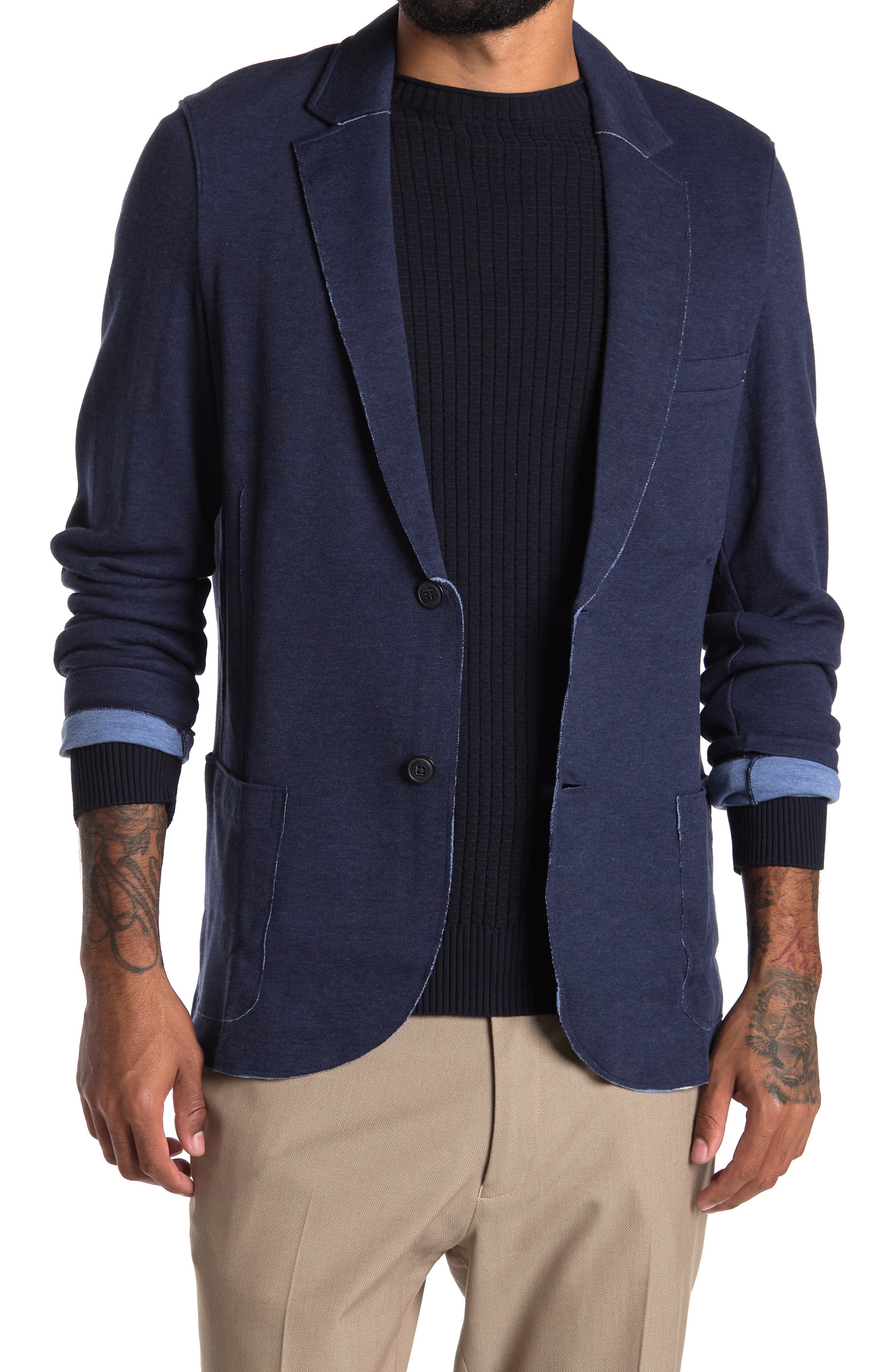 RAFFI Midnight Blue Solid Two Button Notch Lapel Spot Coat | Nordstromrack