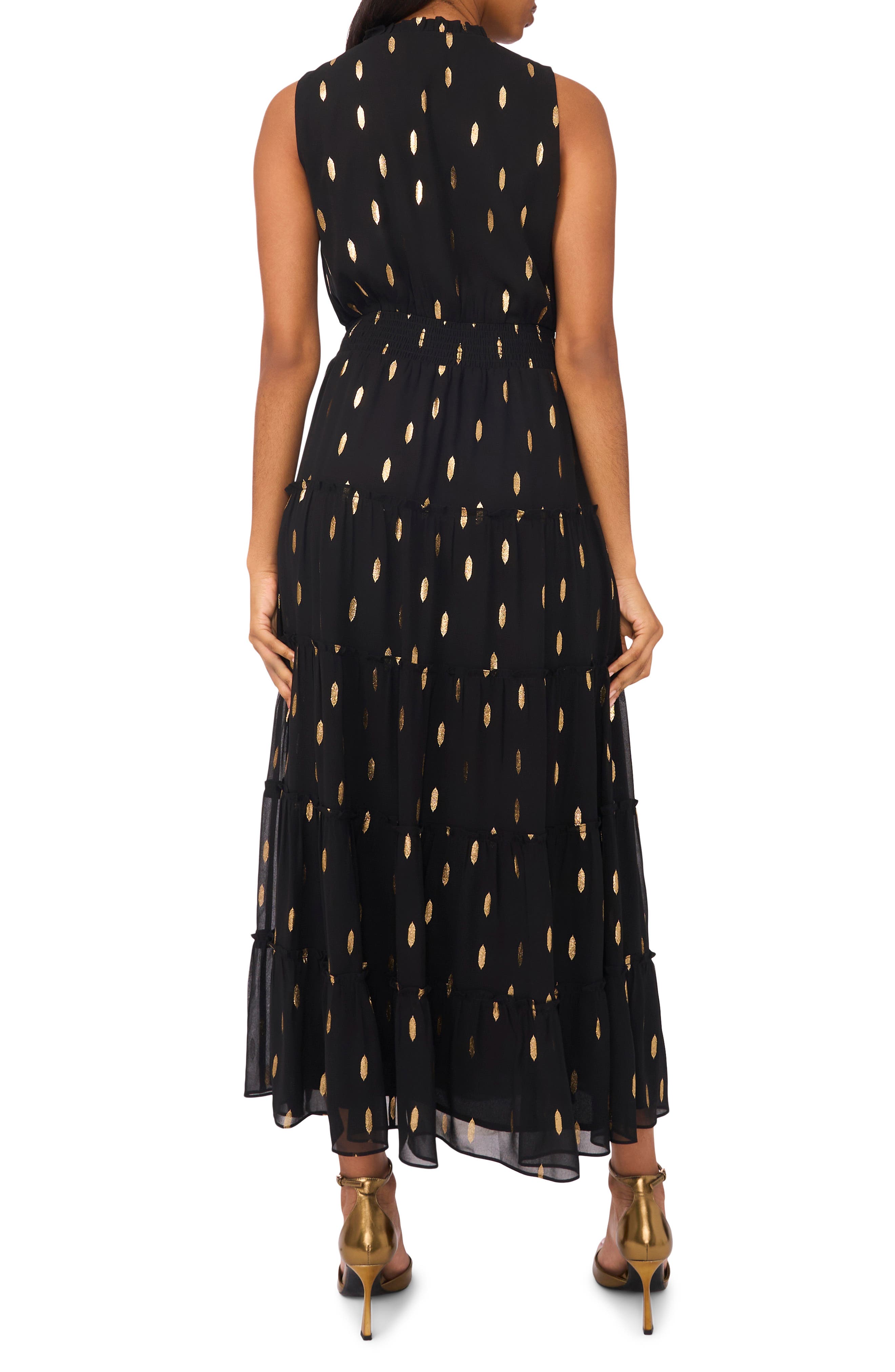 Halogen® Tie Neck Tiered Maxi Dress | Nordstromrack