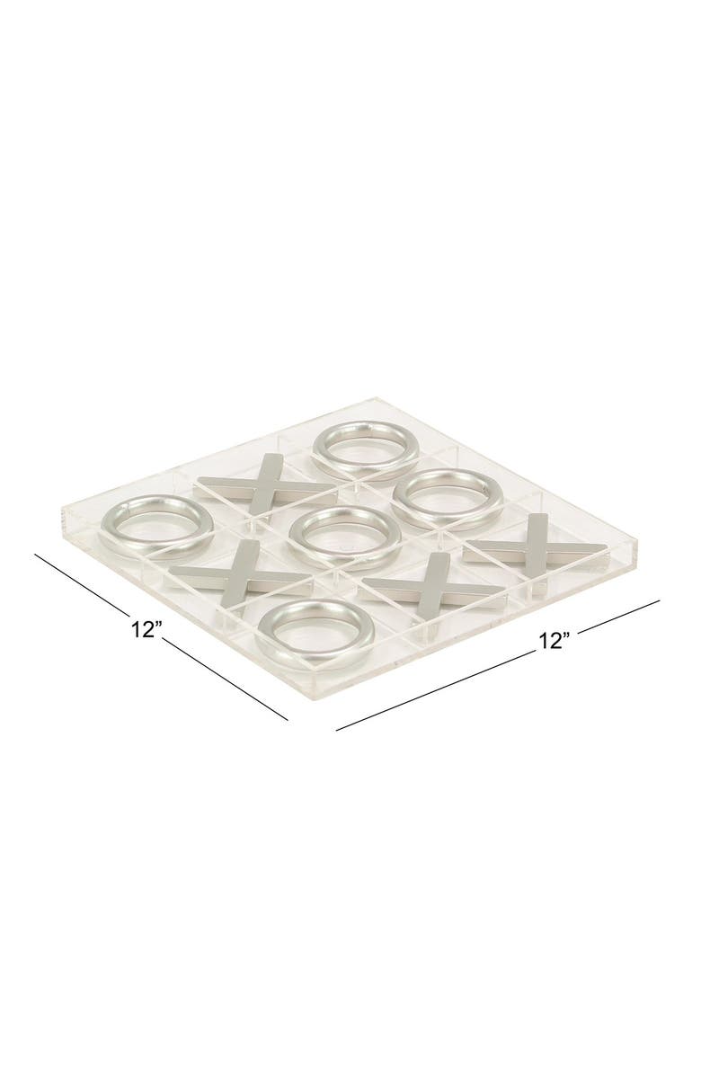 GINGER BIRCH STUDIO Silvertone Metal Tic Tac Toe Game Set | Nordstromrack