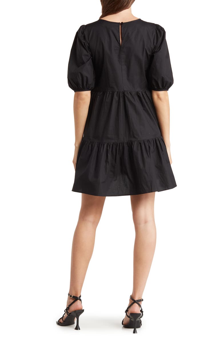 Know One Cares Cotton Poplin Short Sleeve Tiered Mini Dress | Nordstromrack