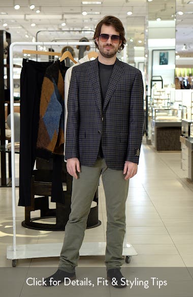 Heritage Gold Milano Regular Fit Check Super 130s Wool Sport Coat ...