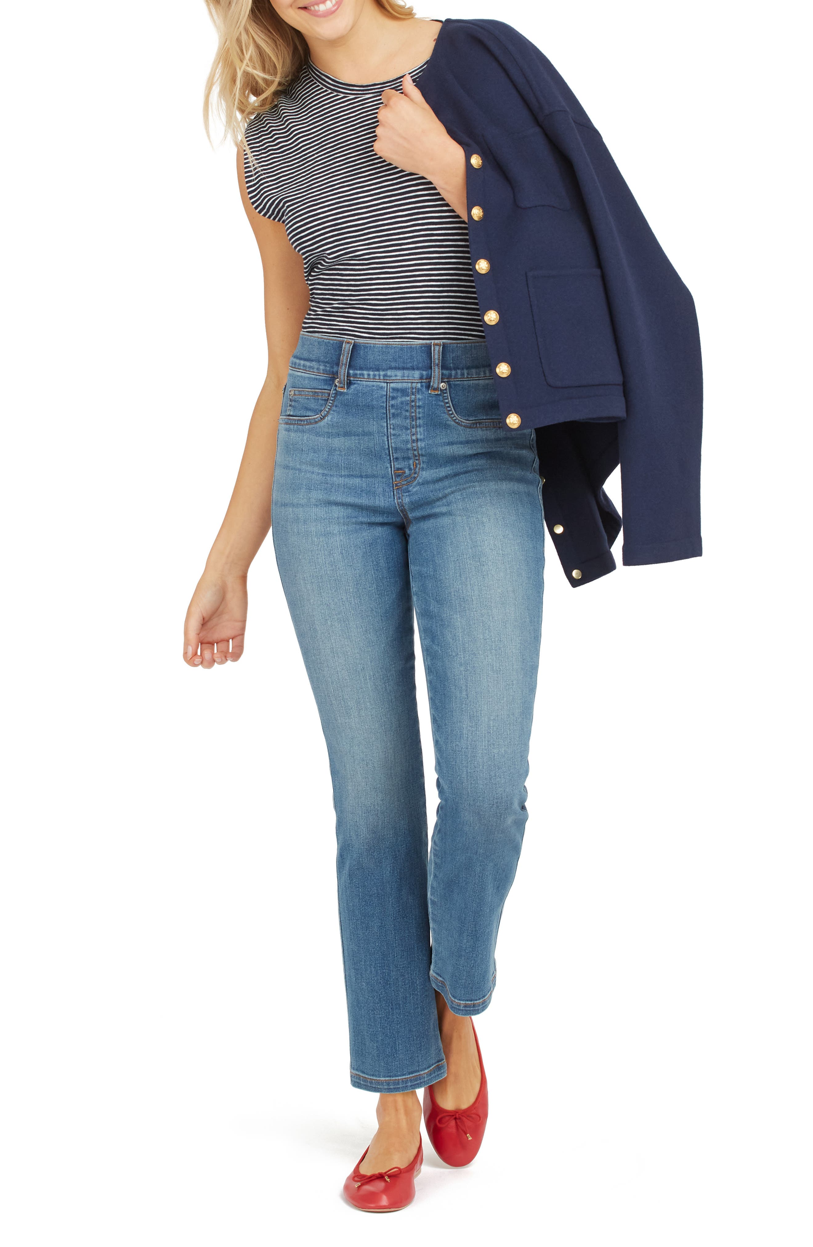 SPANX® Straight Leg Ankle Jeans | Nordstromrack