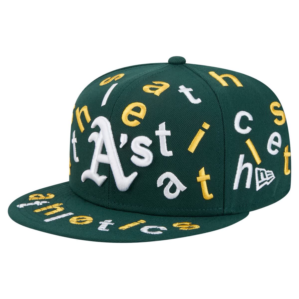 New Era Men's New Era Green Oakland Athletics Team Confetti 59FIFTY ...