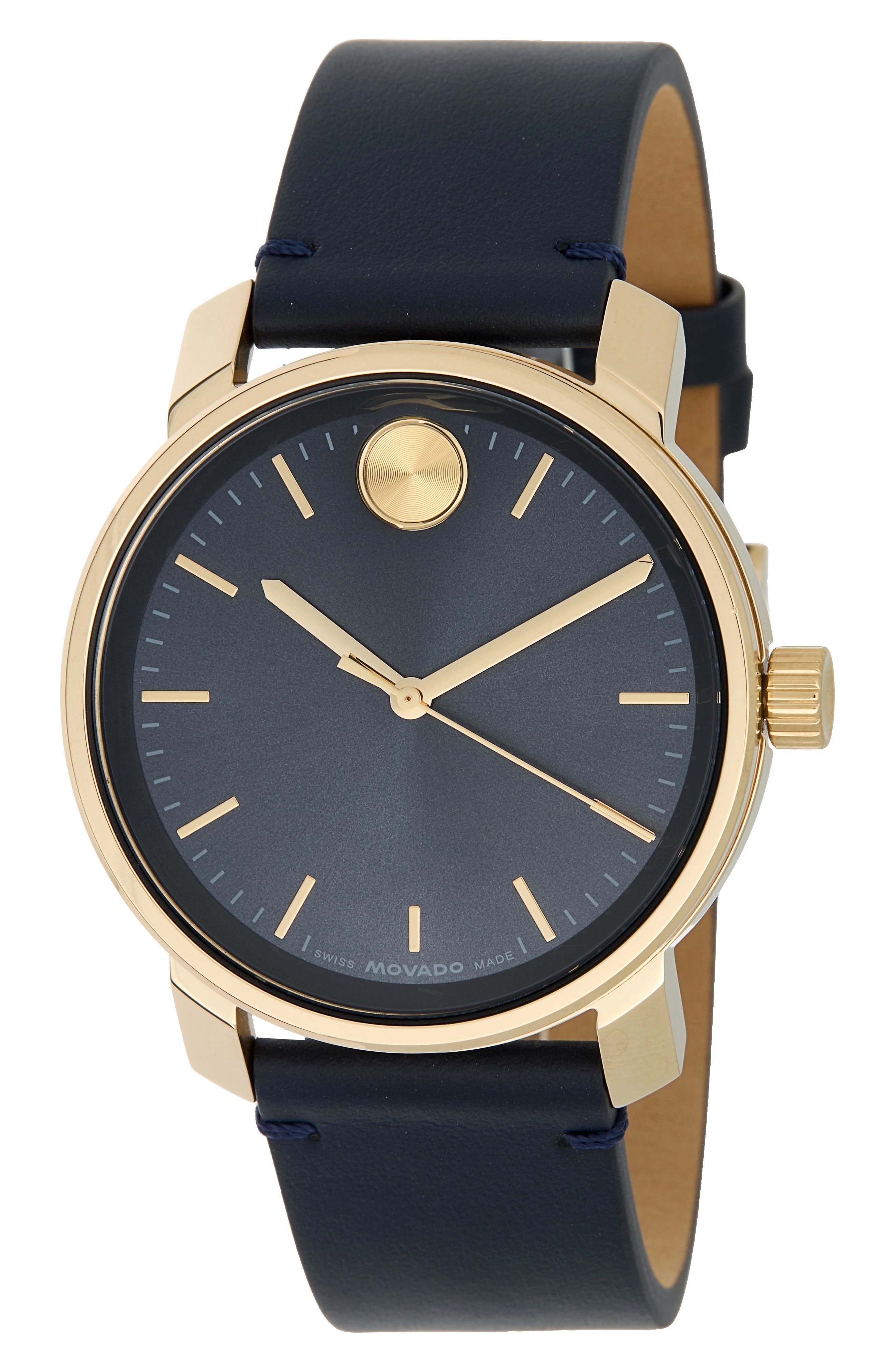 Movado Bold Access Leather Strap Watch, 38mm | Nordstromrack