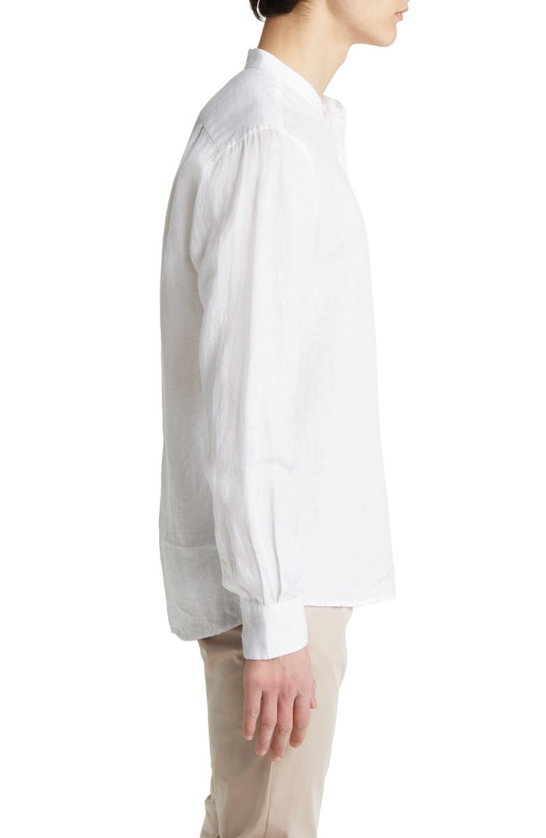 Scott Barber Linen Band Collar Button-Up Shirt | Nordstromrack