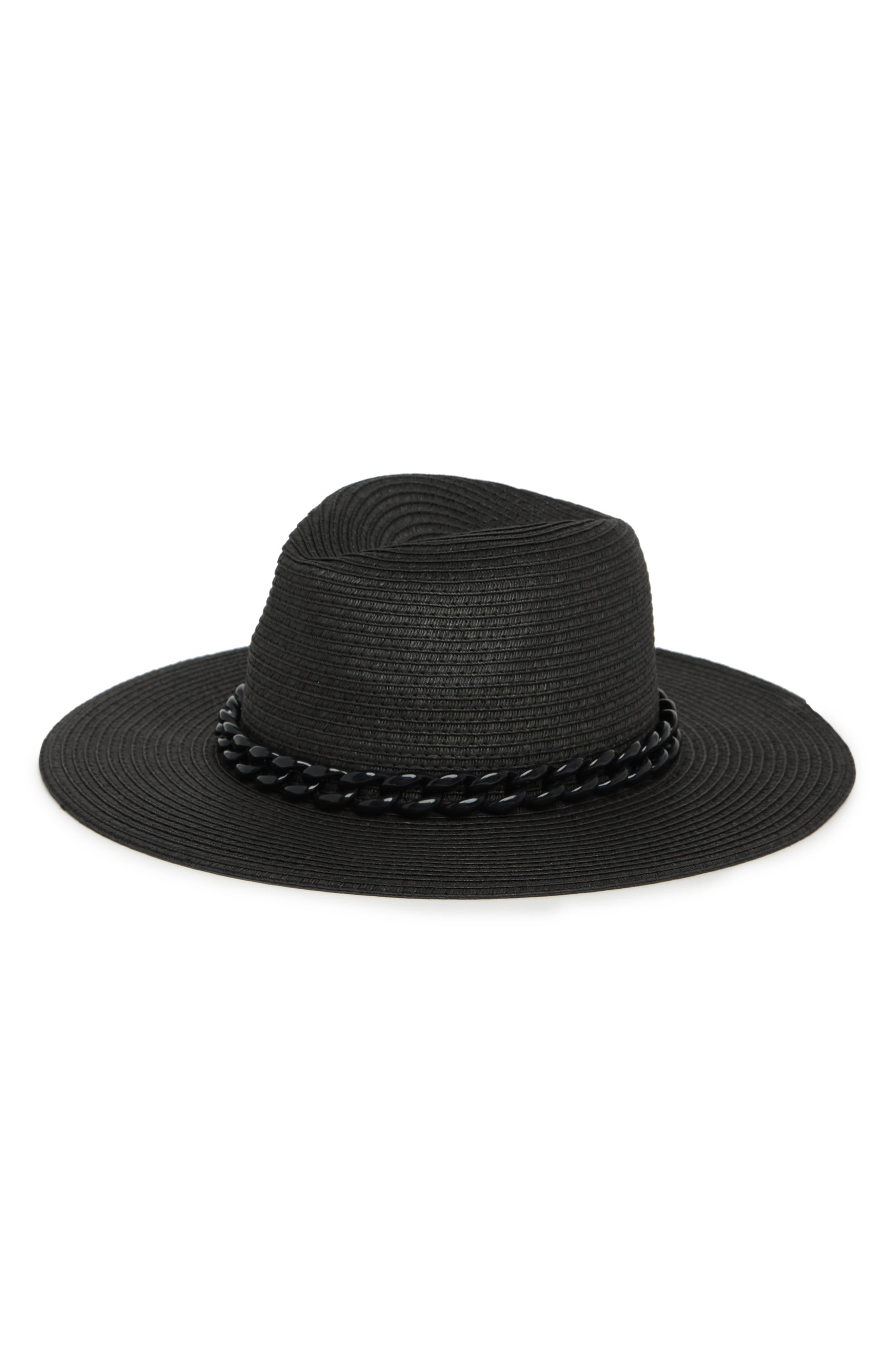 Vince Camuto Chunky Chain Straw Panama Hat | Nordstromrack