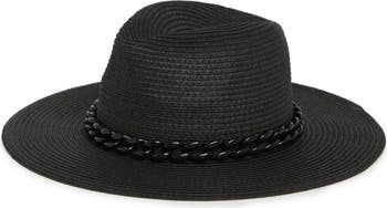 Vince Camuto Chunky Chain Straw Panama Hat | Nordstromrack