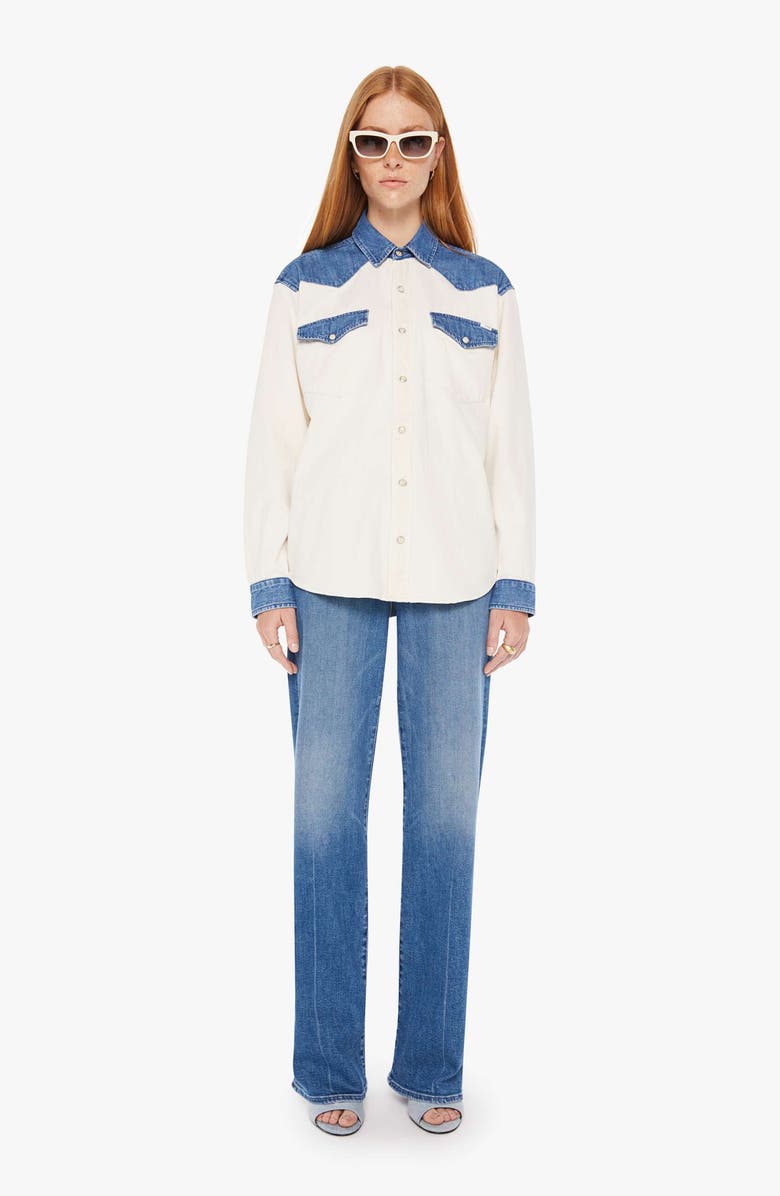 MOTHER The Tycoon Cotton Denim Western Shirt | Nordstromrack