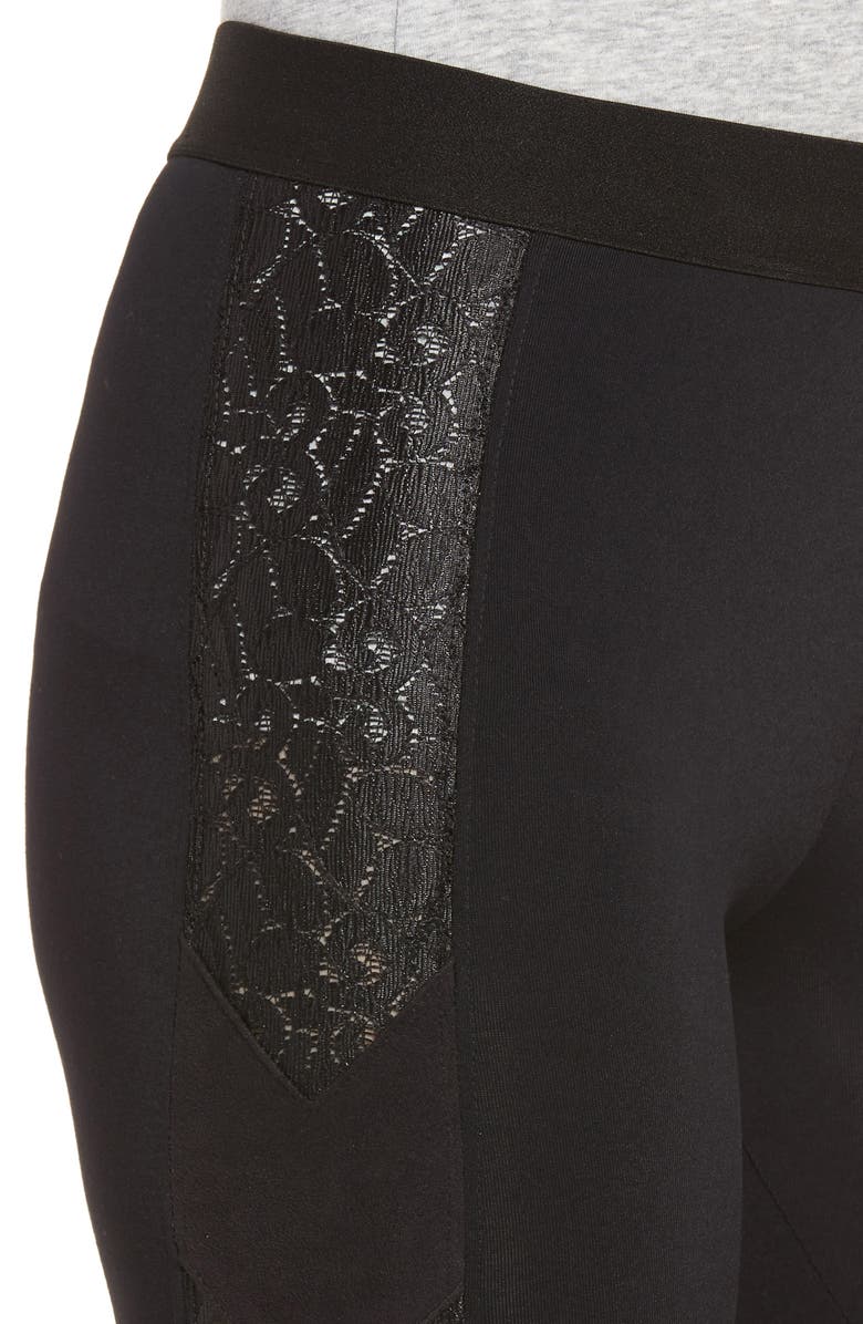 David Lerner Lace Panel Leggings | Nordstrom