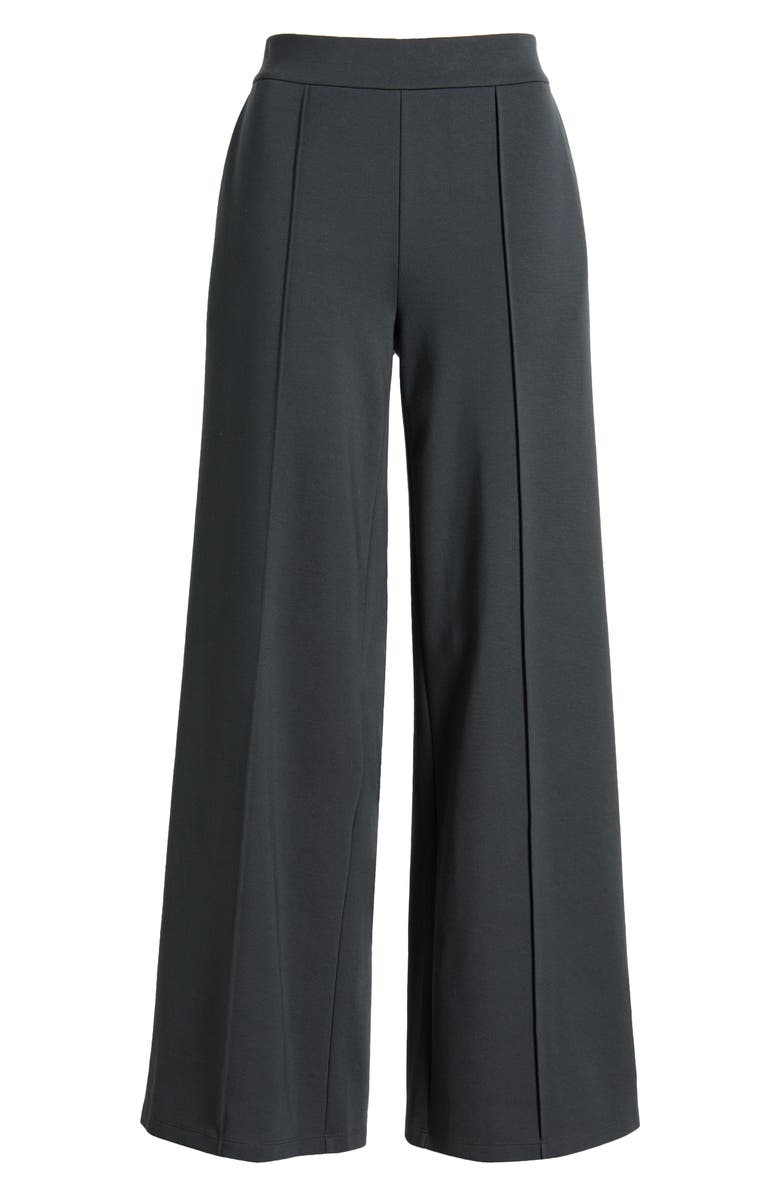Eileen Fisher Flex Pintuck Double Knit Ponte Wide Leg Pants | Nordstrom