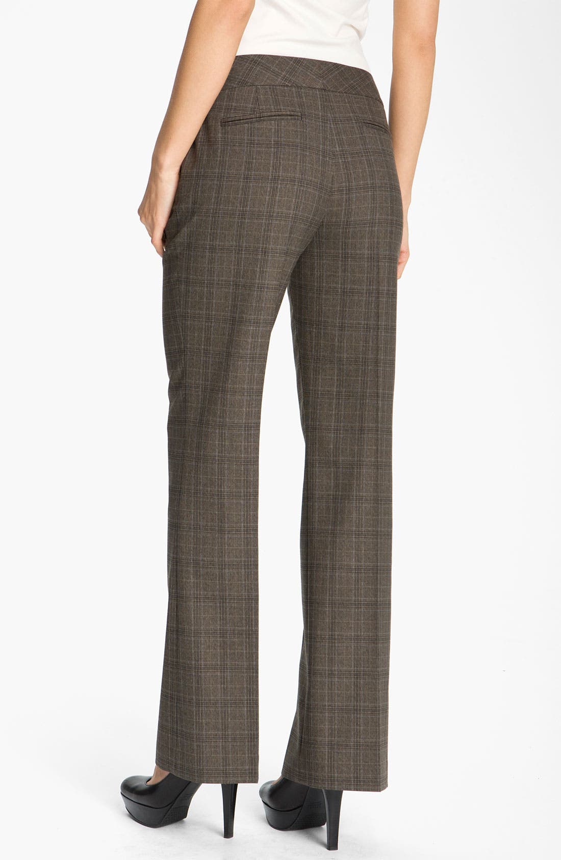 Halogen® 'Quinn' Plaid Straight Leg Pants | Nordstrom