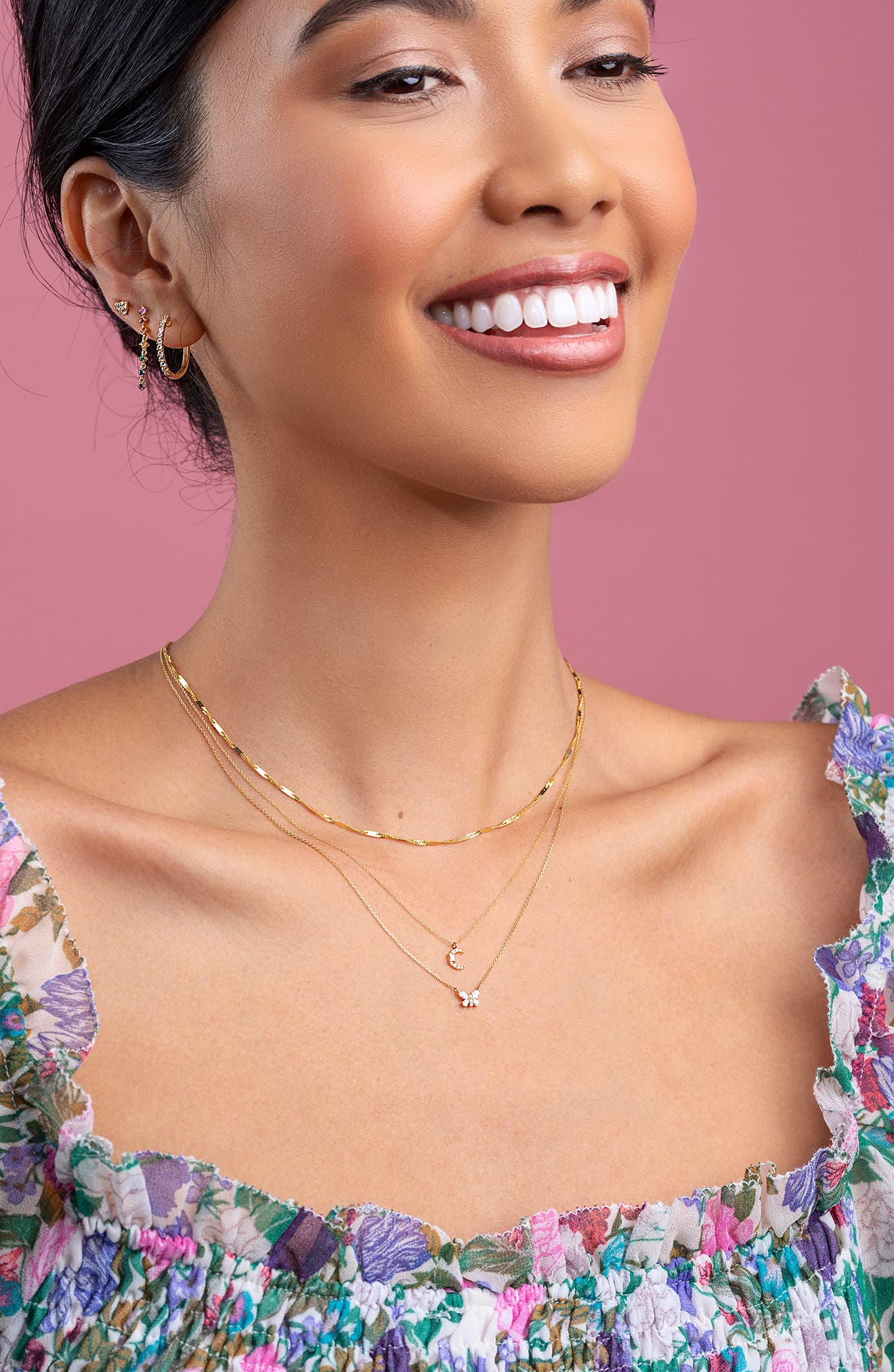 Bony Levy Simple Obsession Diamond Moon Pendant Necklace | Nordstromrack