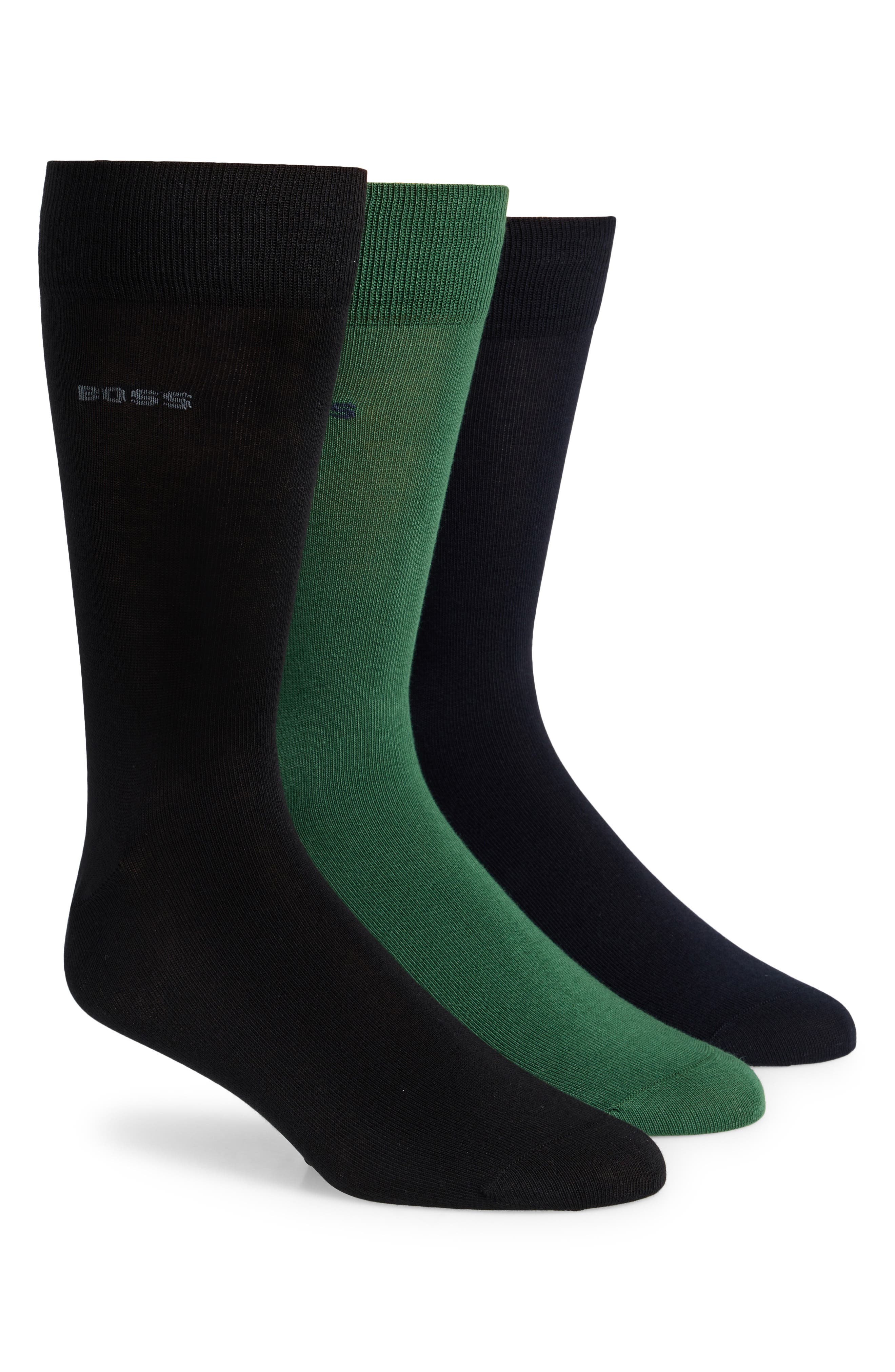 BOSS Assorted 3-Pack Rib Dress Socks | Nordstrom