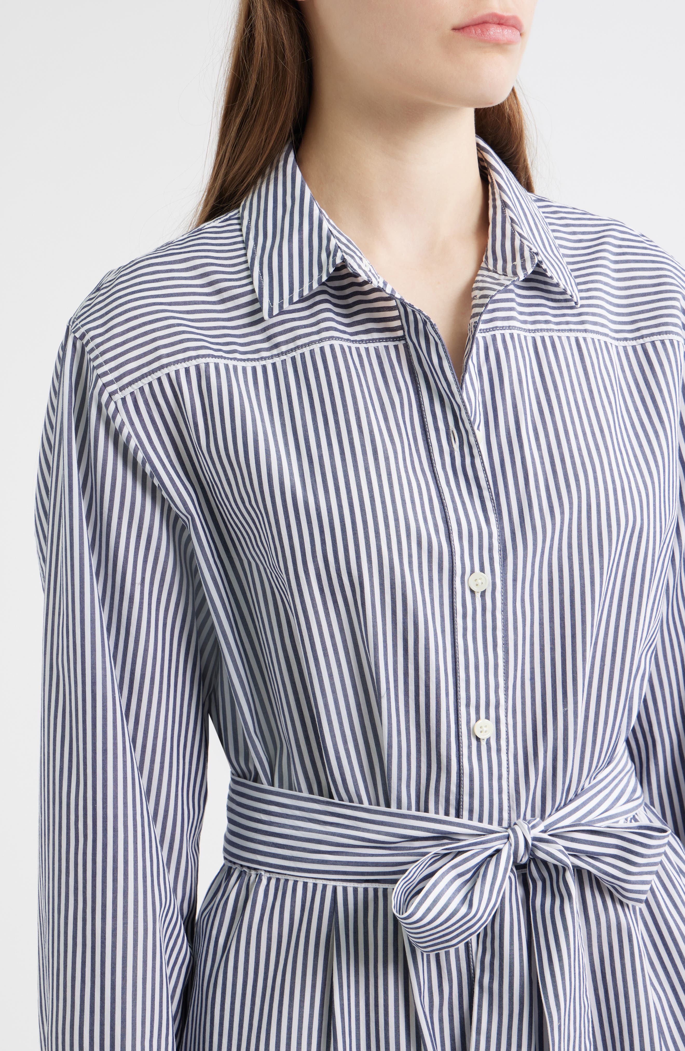 Alex Mill Naomi Stripe Long Sleeve Cotton Shirtdress | Nordstrom