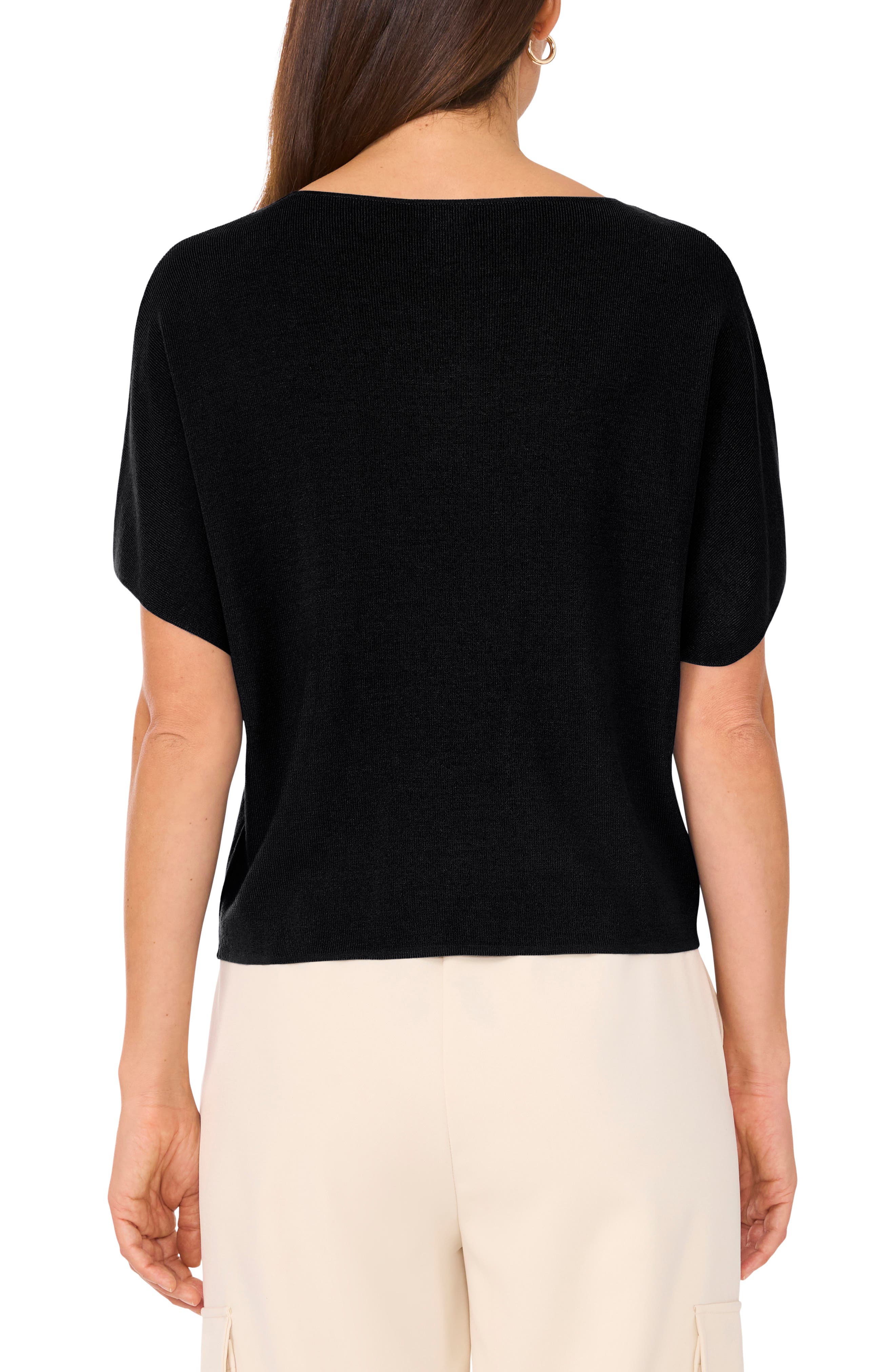 Halogen® Short Sleeve Crop Sweater | Nordstromrack