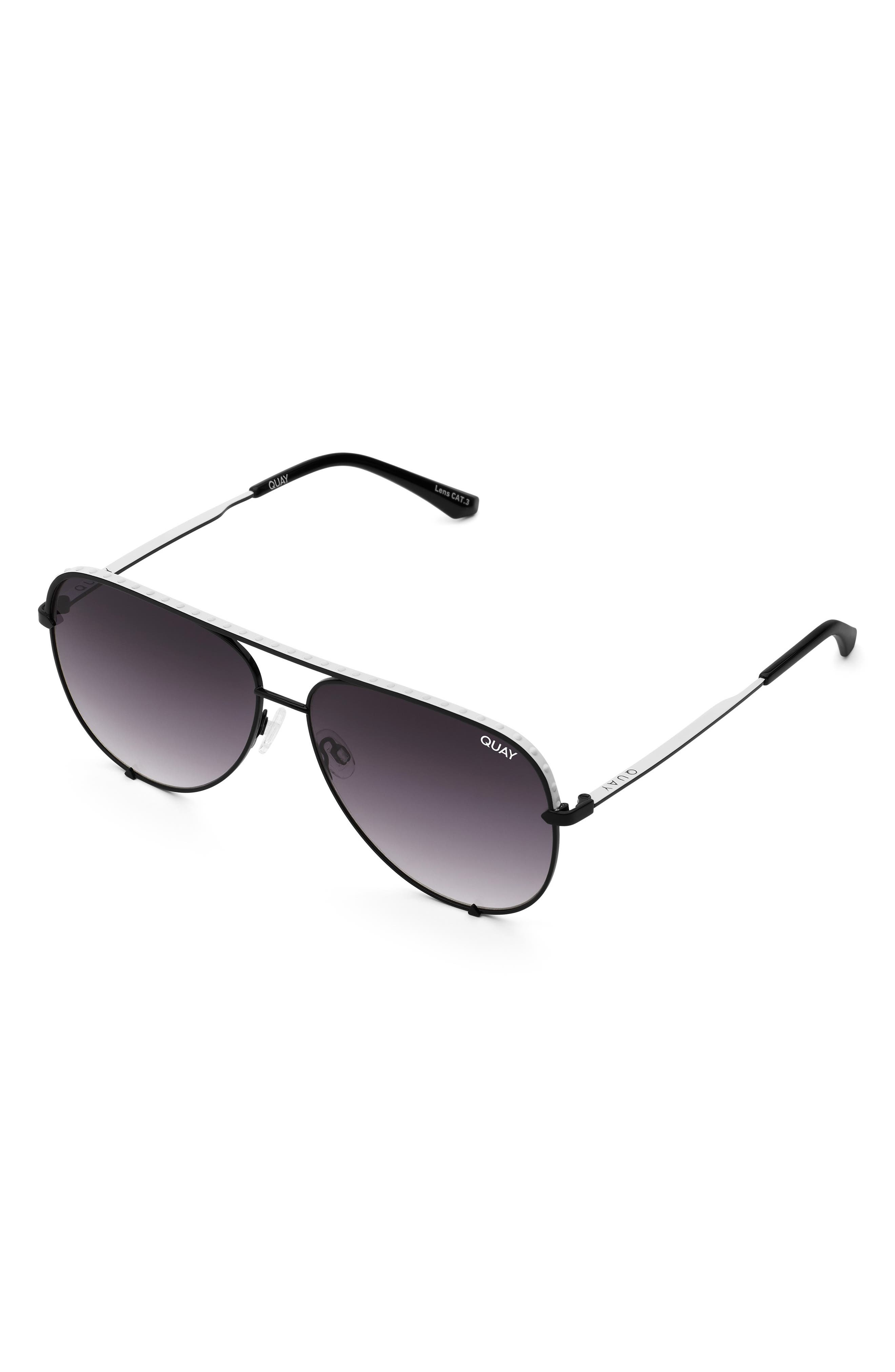 QUAY High Key Rivet 60mm Aviator Sunglasses | Nordstromrack