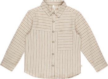 Rylee + Cru Kids' Walker Linen Blend Button-Up Shirt | Nordstromrack