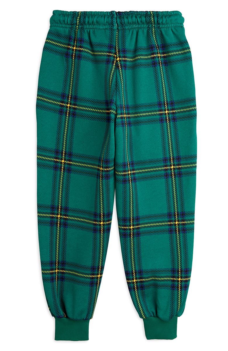 Mini Rodini Kids' Check Print Organic Cotton Fleece Sweatpants ...