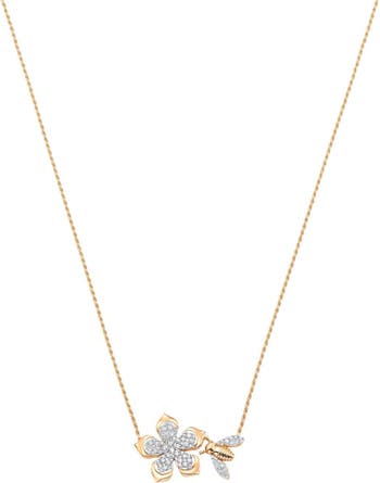 Sara Weinstock Queen Bee Diamond Flower Necklace | Nordstrom