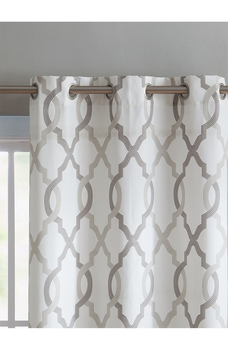 VCNY HOME Caldwell Trellis Grommet Curtain Panel Pair - Taupe ...