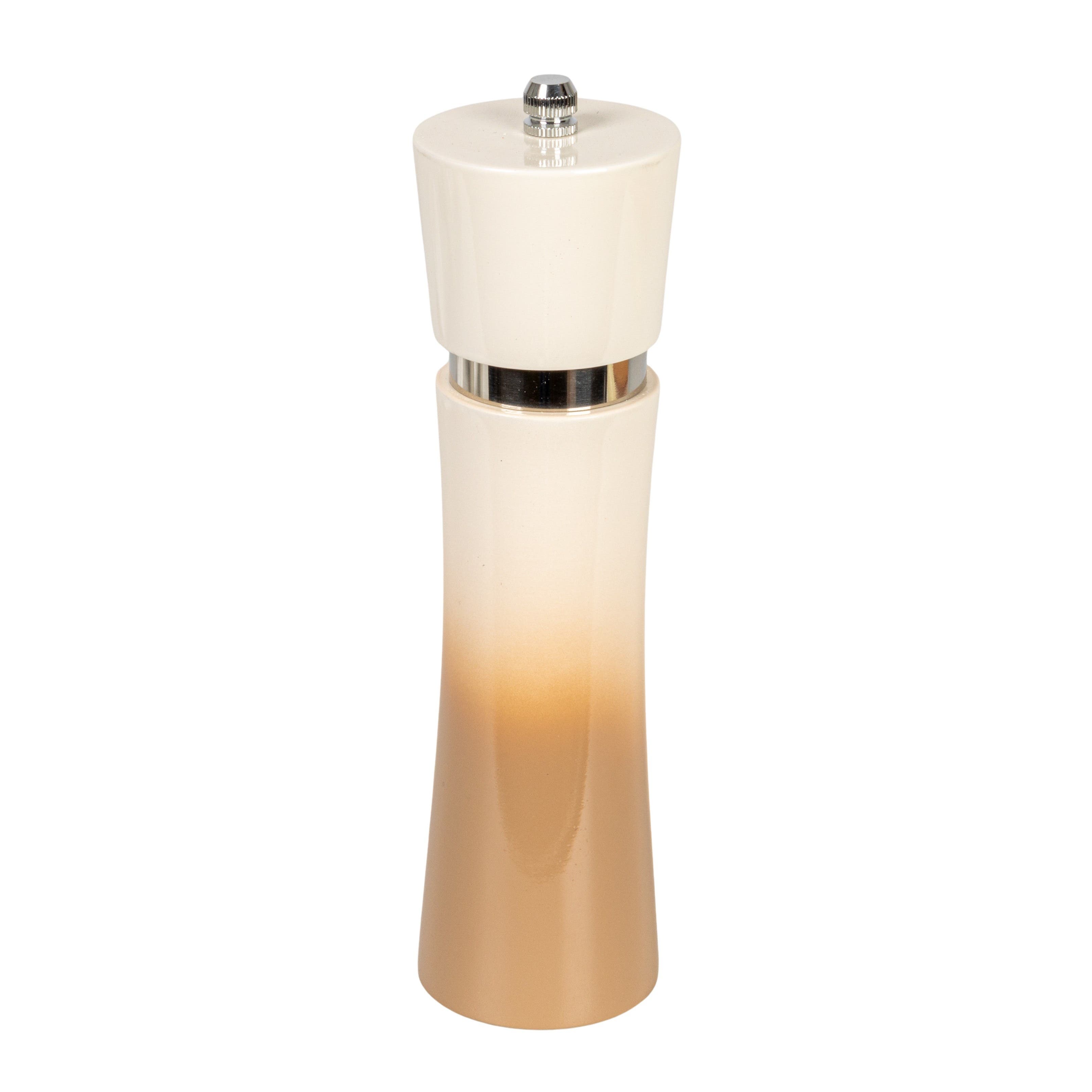 Storied Home Rubberwood Salt/Pepper Mill, Cream Color and Tan Ombre ...