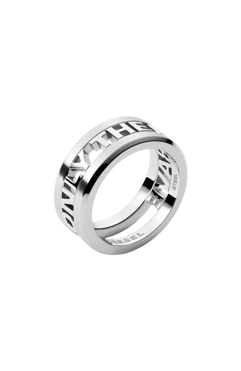 DIESEL® Men's Stainless Steel Logo Band Ring | Nordstromrack