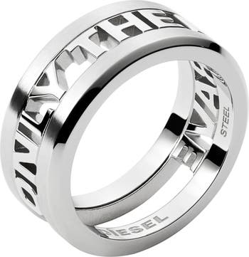 DIESEL® Men's Stainless Steel Logo Band Ring | Nordstromrack