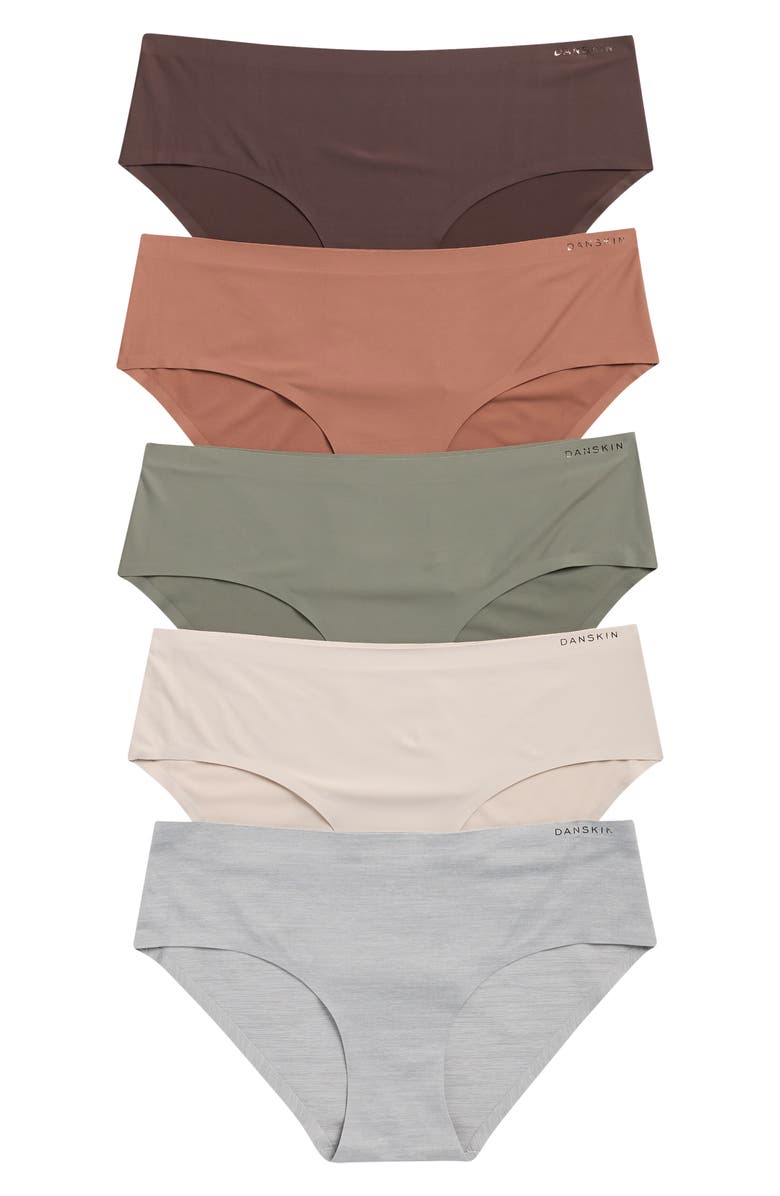 Danskin Assorted 5-Pack Microfiber Hipster Briefs | Nordstromrack