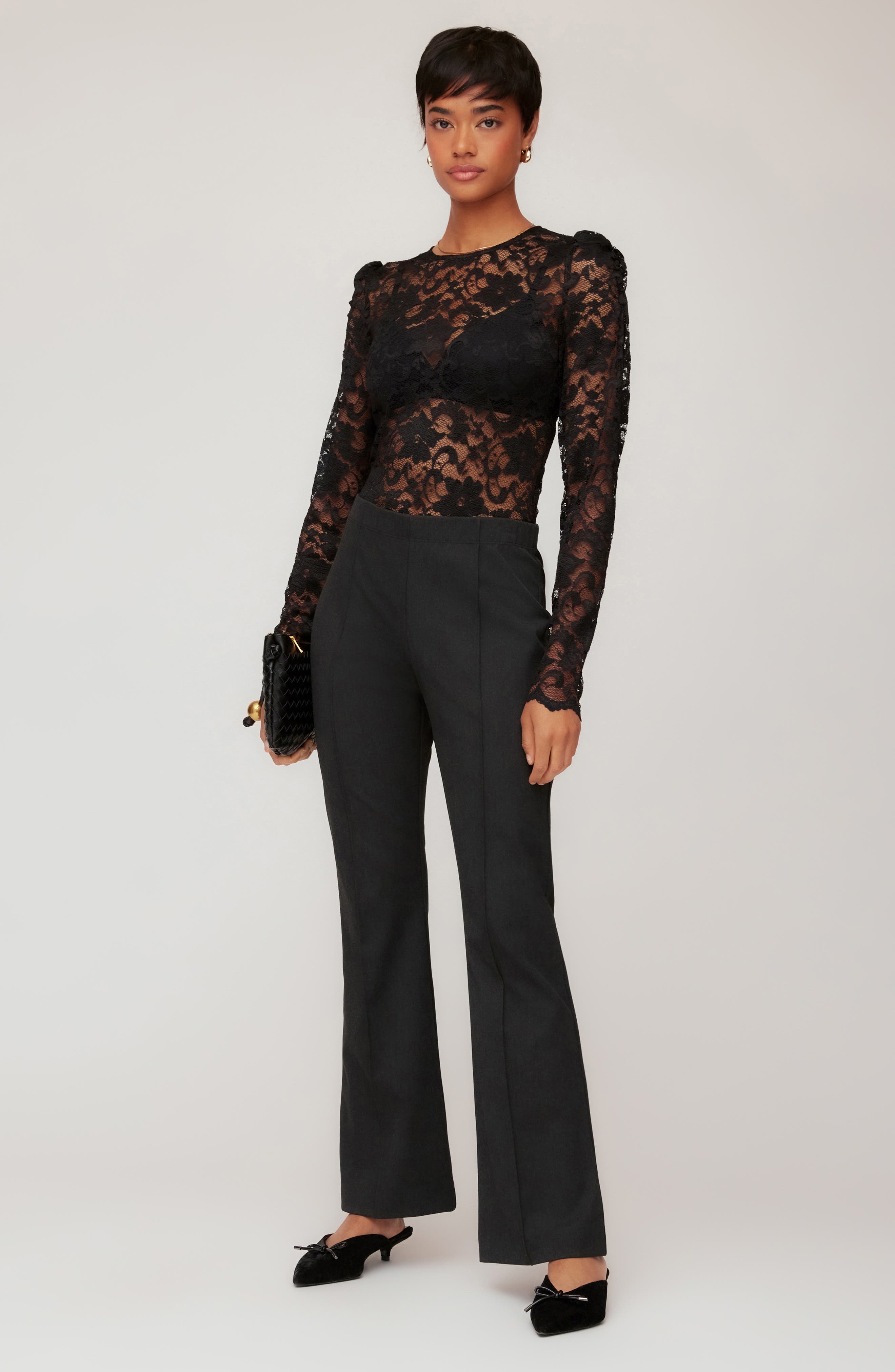 FIFTEEN TWENTY Maylani Sheer Stretch Lace Top | Nordstrom