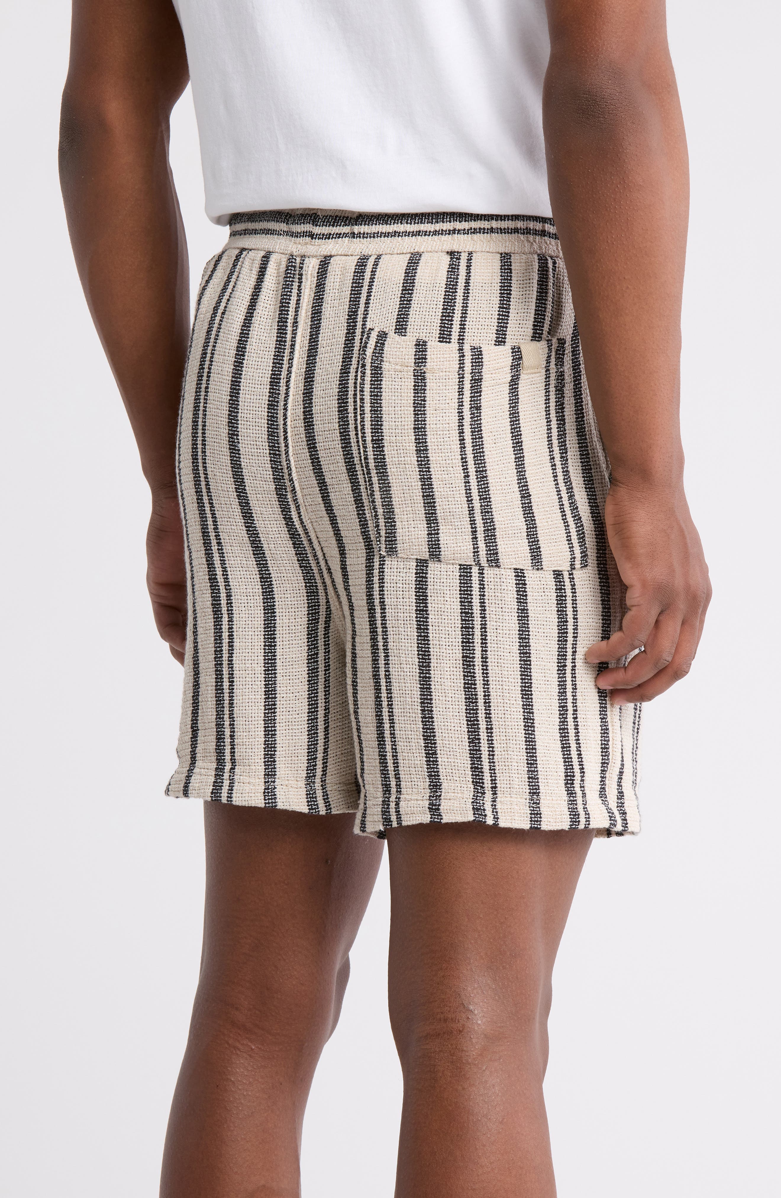 DENIM AND FLOWER Texture Stripe Pull-On Shorts | Nordstromrack