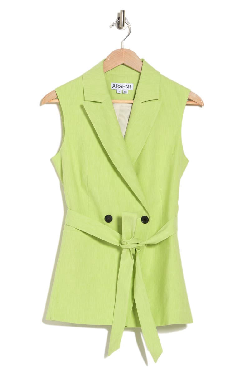 ARGENT Double Breasted Linen Blend Vest | Nordstromrack