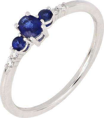 Bony Levy El Mar Sapphire & Diamond Stacking Ring - 0.04ct. | Nordstromrack