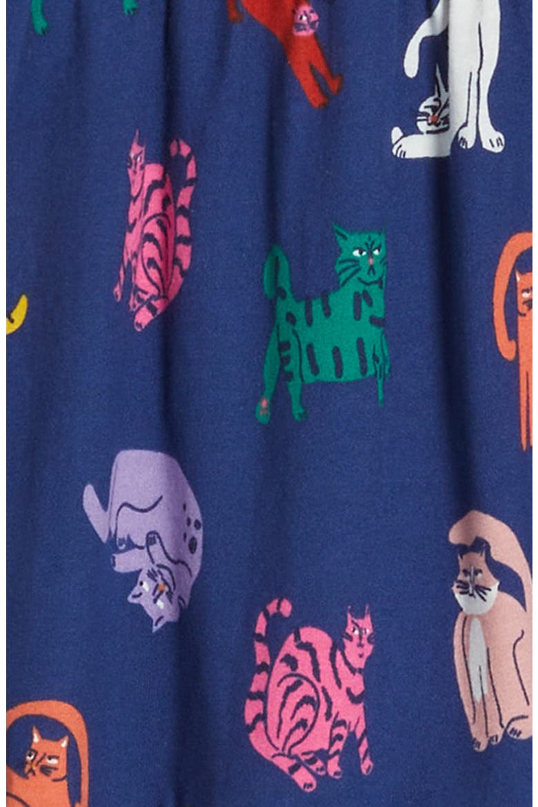 Kids' Ariel Twirly Cat Print Long Sleeve Cotton Jersey Dress (Women ...