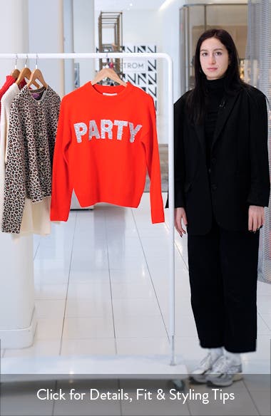 English Factory Party Metallic Sweater | Nordstrom