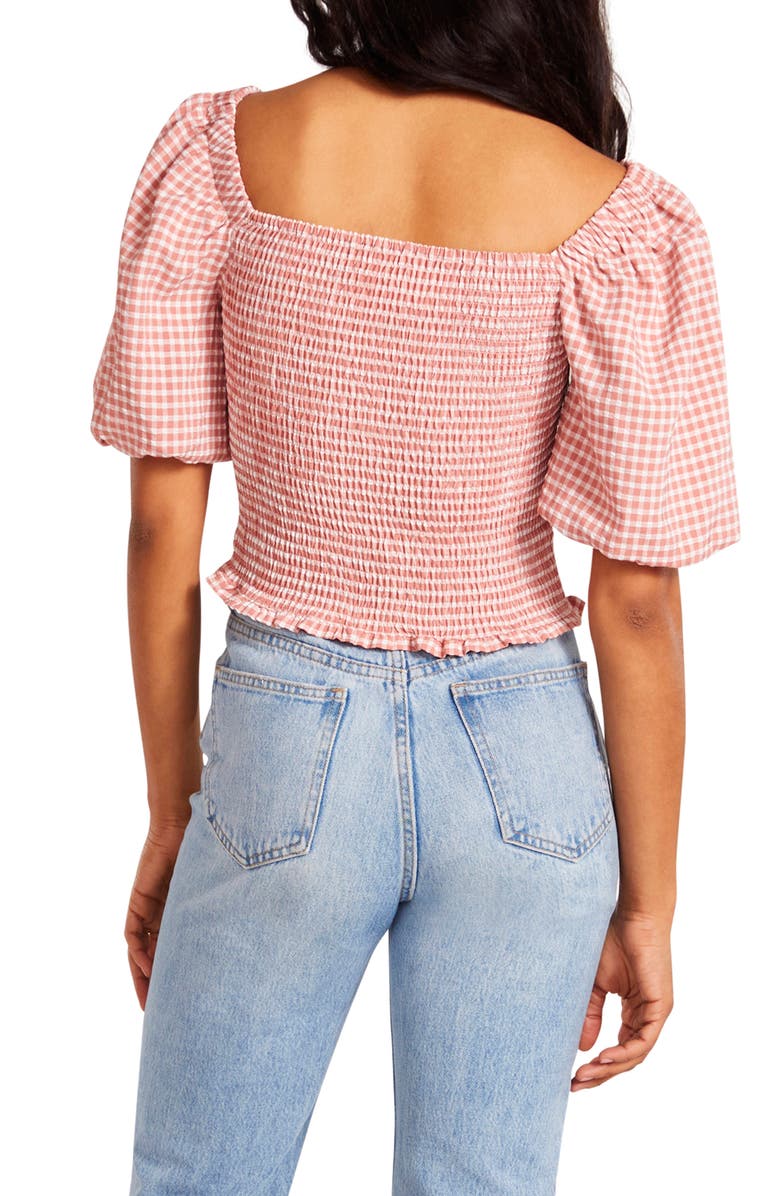 BB Dakota by Steve Madden Sunshine Superwoman Smocked Puff Sleeve Top ...