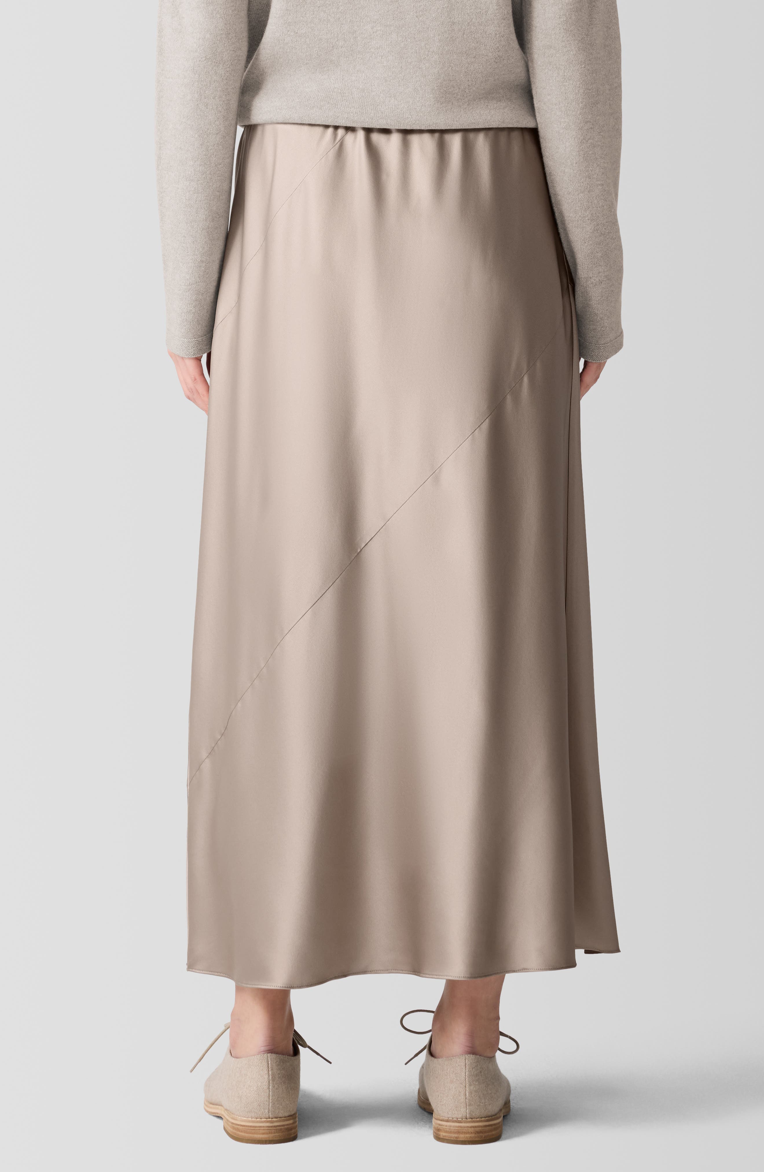 Eileen Fisher Bias Cut Stretch Silk Charmeuse Maxi Skirt | Nordstrom