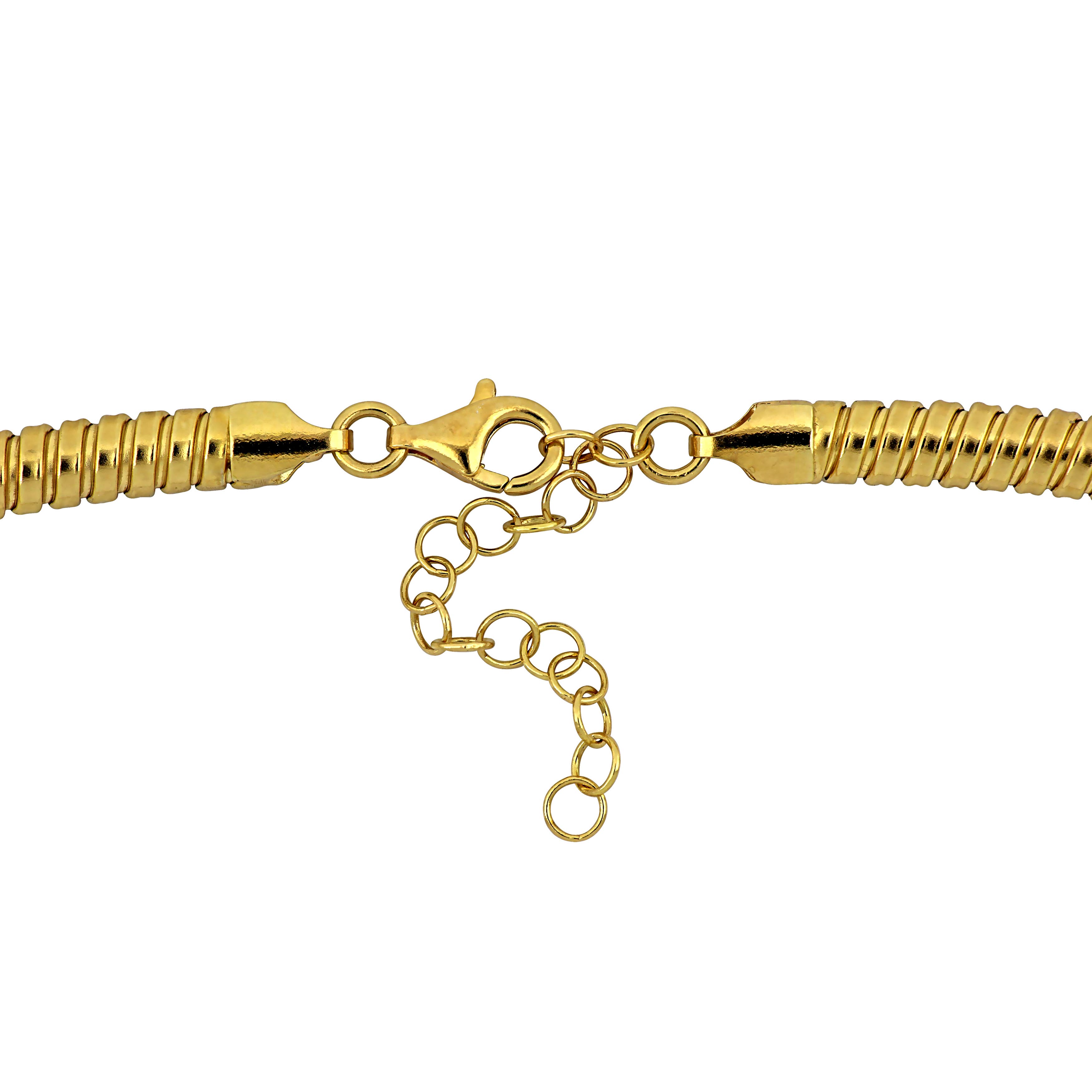 Julianna B. Cubic Zirconia Omega Station Drop Necklace | Nordstrom